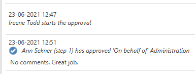 Start approval flow :: F2 Docs